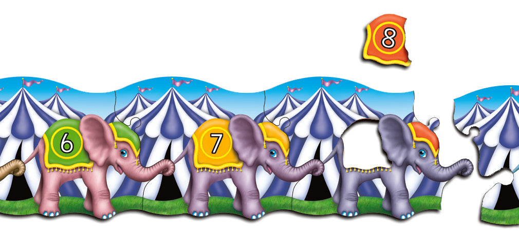 Counting Elephants Puzzle – Educational Math Jigsaw for Kids | Primary Toys