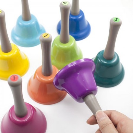 Rainbow Musical Hand Bells – 8 Piece Set | Sensory & Music Toy ...