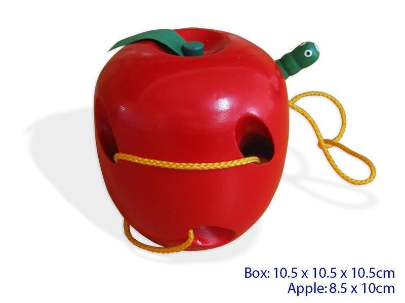 Bright Red Wooden Lacing Apple | Fine Motor Skills & Early Learning ...
