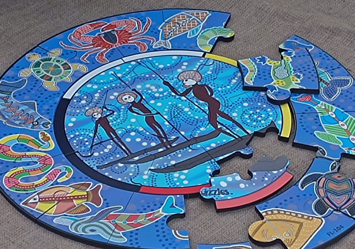 Art Sea Story Floor Puzzle – First Nations People Educational Puzzle ...