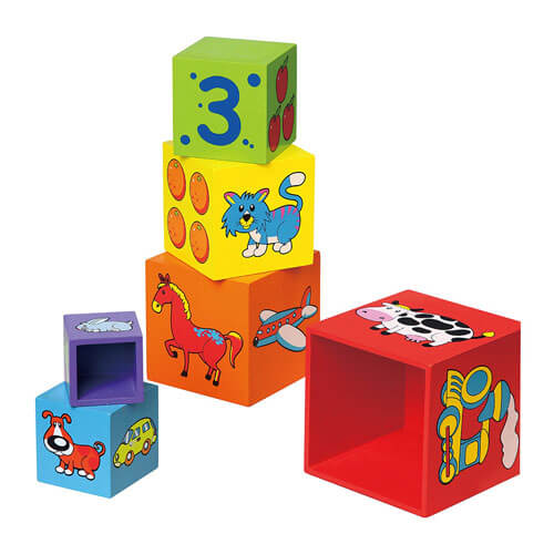 VG Nesting & Stacking Blocks - Educational Wooden Toy Set for Kids ...